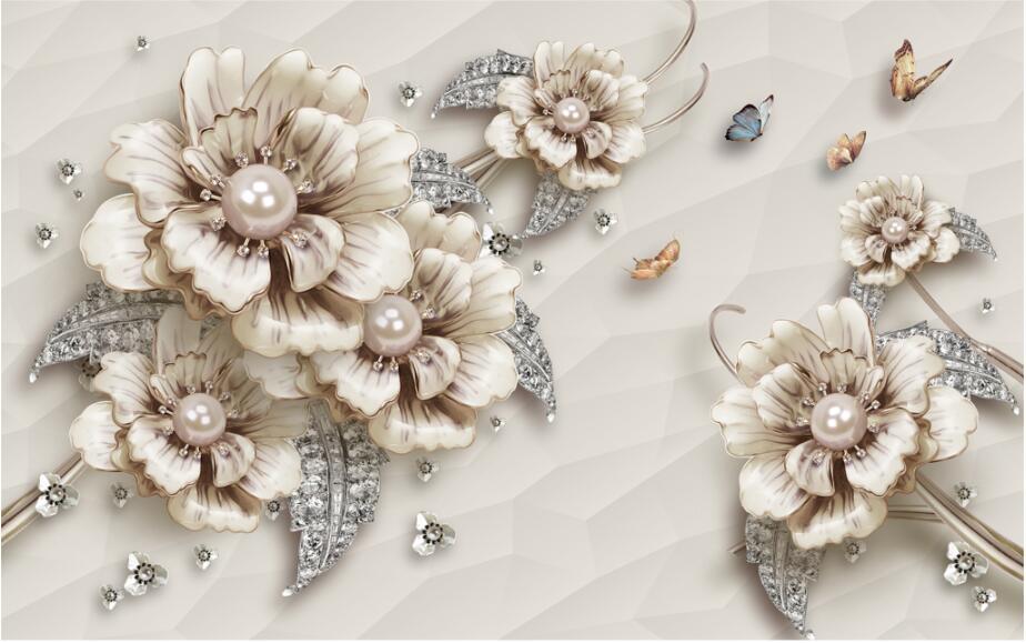 3D flower background TV wallpaper mural - Buy Now at eCommercey.com ...